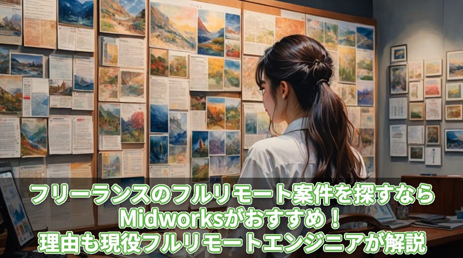 フリーランスのフルリモート案件を探すならmidworksがおすすめ!理由も現役フルリモートエンジニアが解説